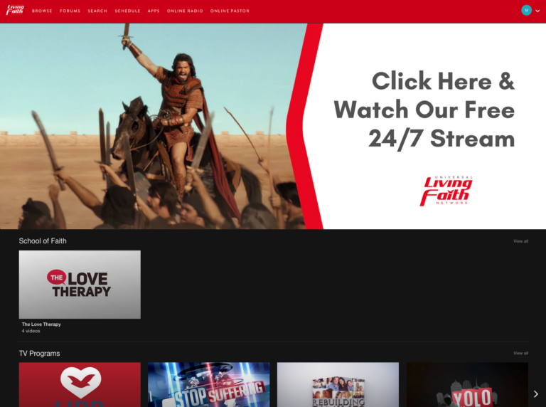 How to View ULFN Through a Web Browser - Universal Living Faith Network